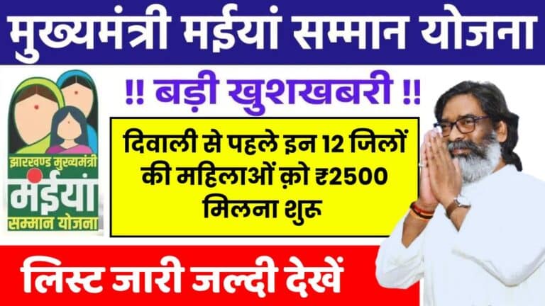 Maiya Samman Yojana 15th Installment 2025 Out | मंईयां सम्मान योजना 12 ...